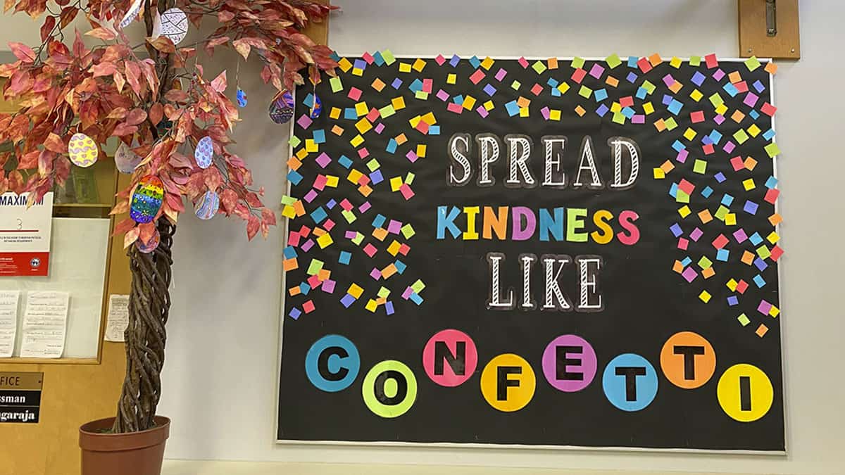 John Mahood students enter tree of kindness into Easter egg contest