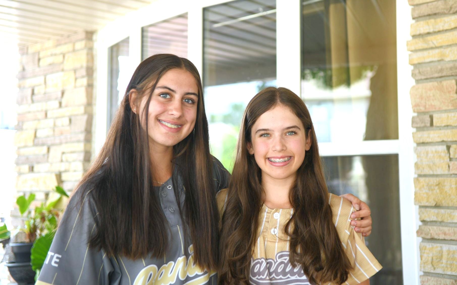 Two local girls prepare for a championship