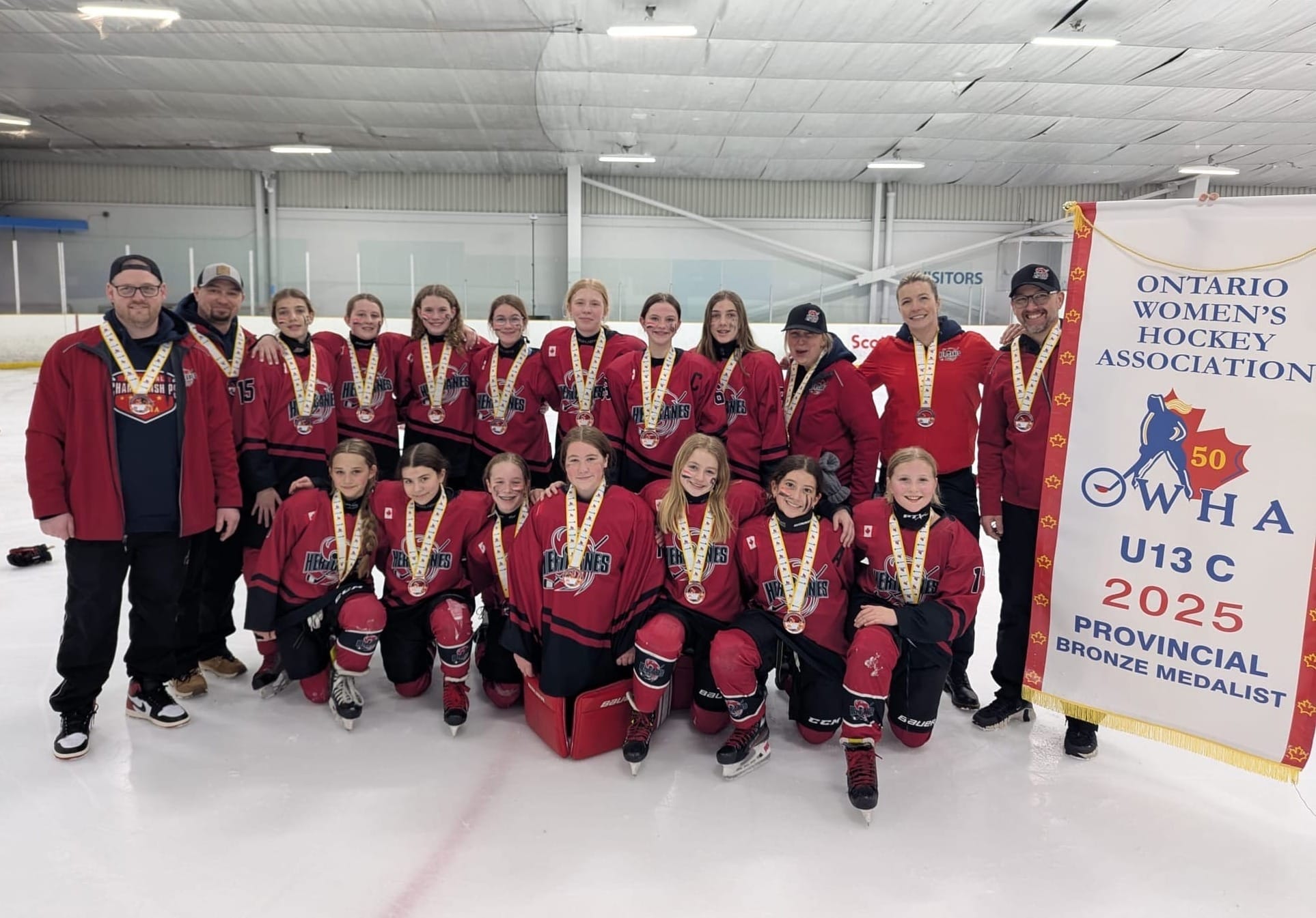 Hericanes U13 squad captures bronze at OWHA championships