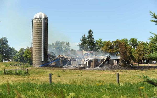 Fire destroys Wellesley barn